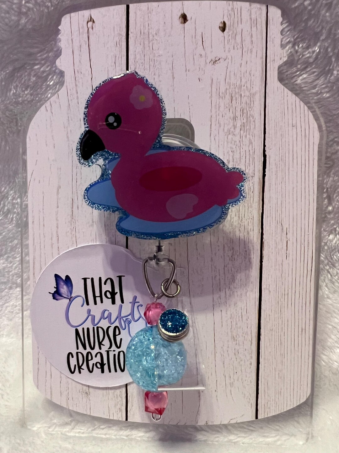 Flamingo Float Badge Reel/glitter Badge Reel/summer Badge Holders/er ...