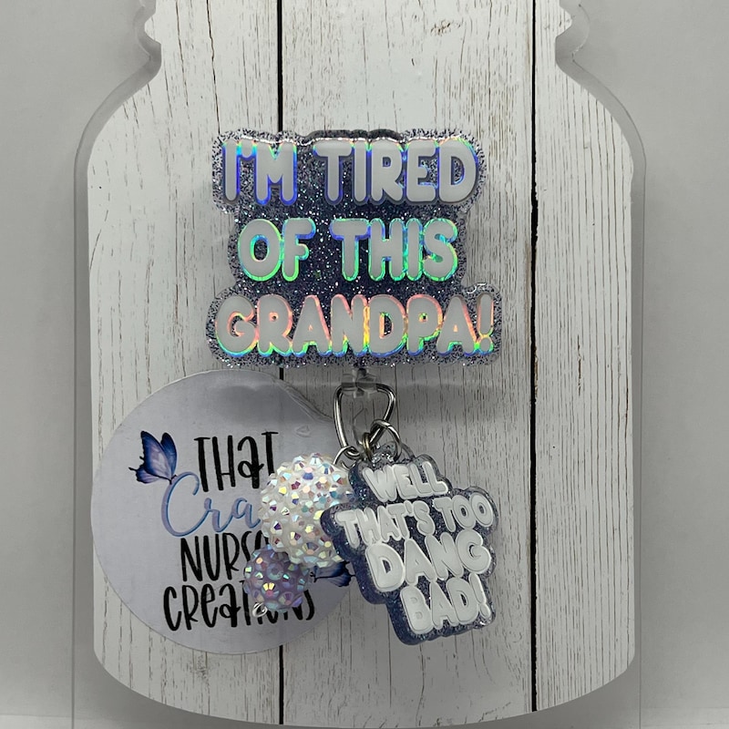 Im Tired Grandpa Badge - Etsy