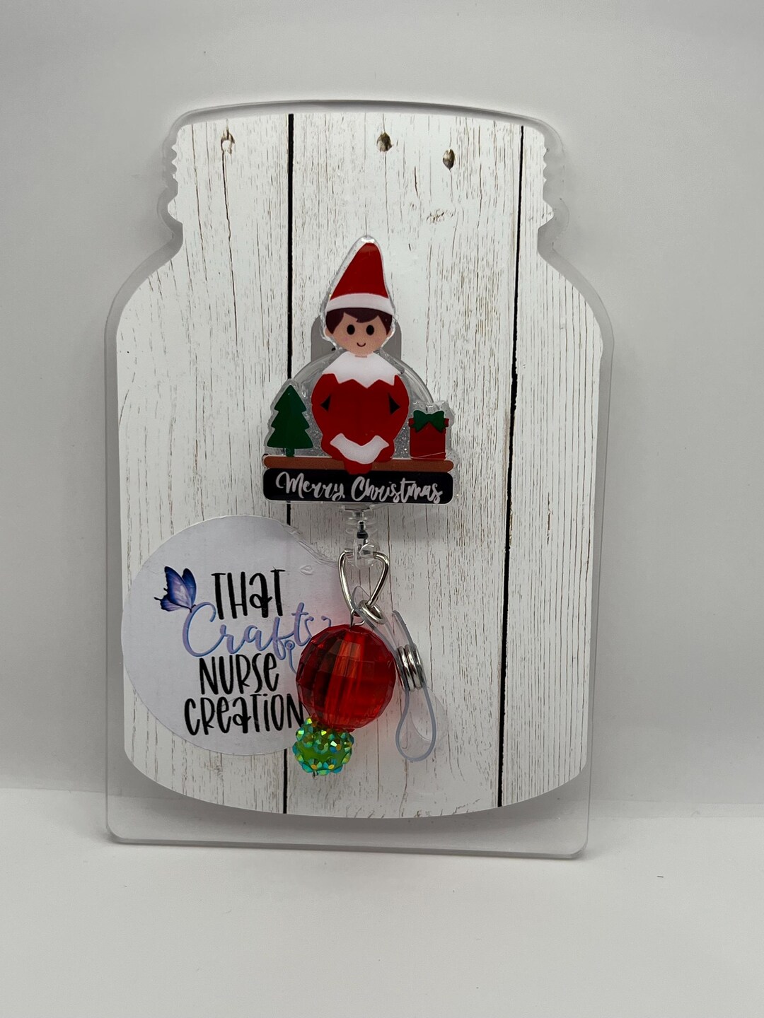 Elf on the Shelf Badge Reel, Christmas Badge Reel, Elf on the Shelf ...