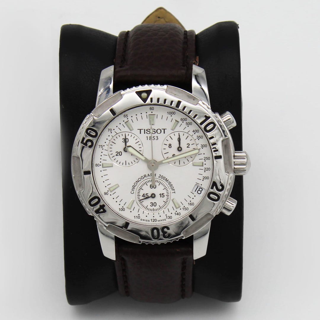 Men's Tissot PRS 200 Chronograph White Dial Pre-owned T17.1.486.33 - Etsy