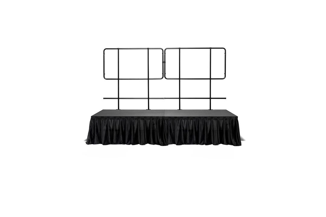 2 Mystage4'x8'portable Stage With 2 Railings2 Skirts -performance Floor ...