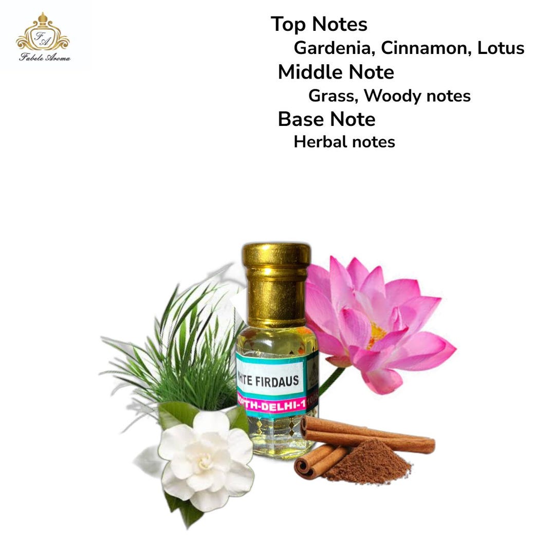 White Firdaus Perfume Oil by Fabele Aroma, Premium, Fresh, Bright ...
