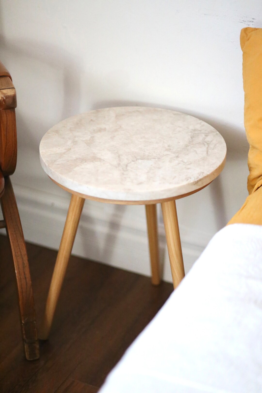Round Natural Stone Table - Etsy