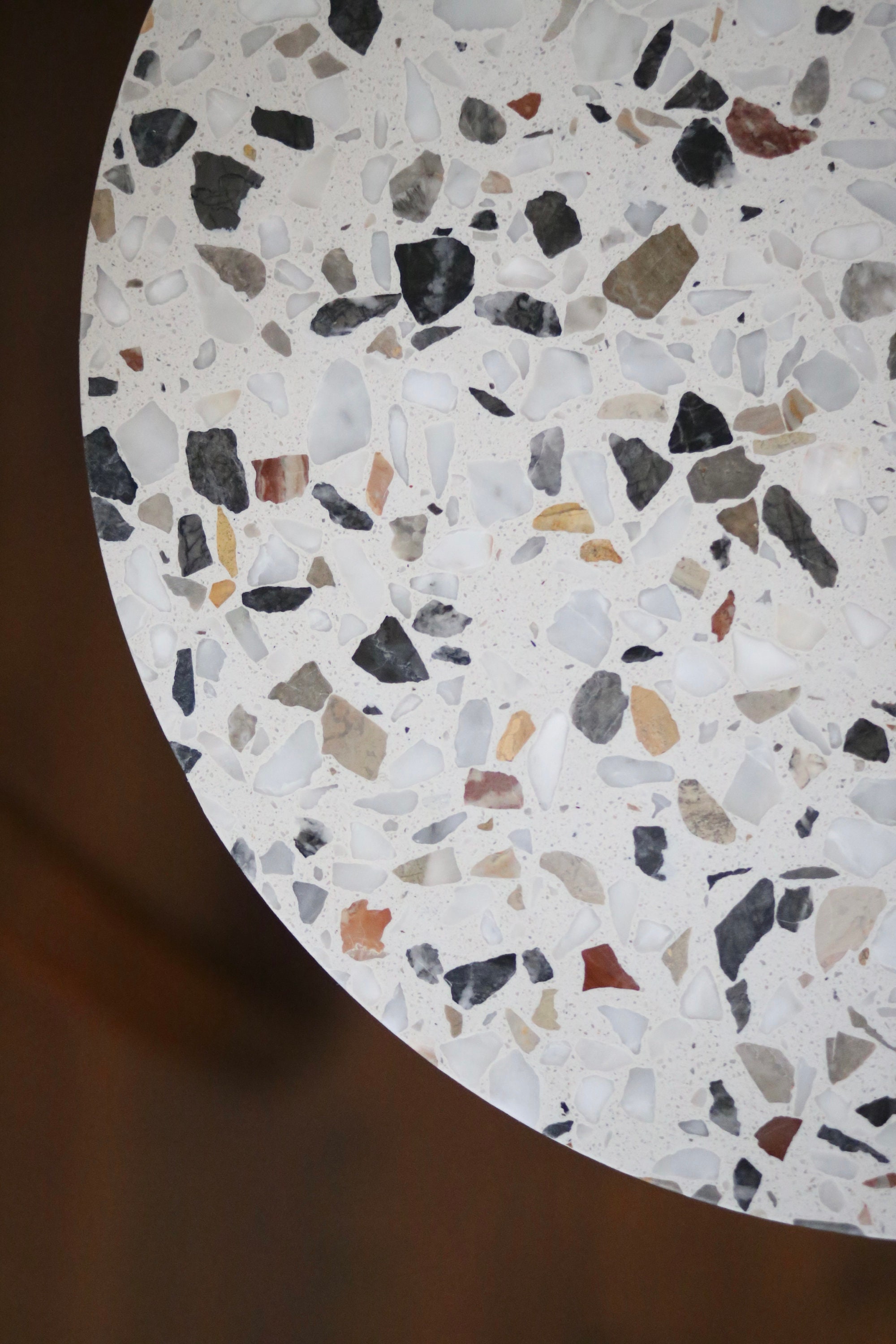 Round Terrazzo Table - Etsy