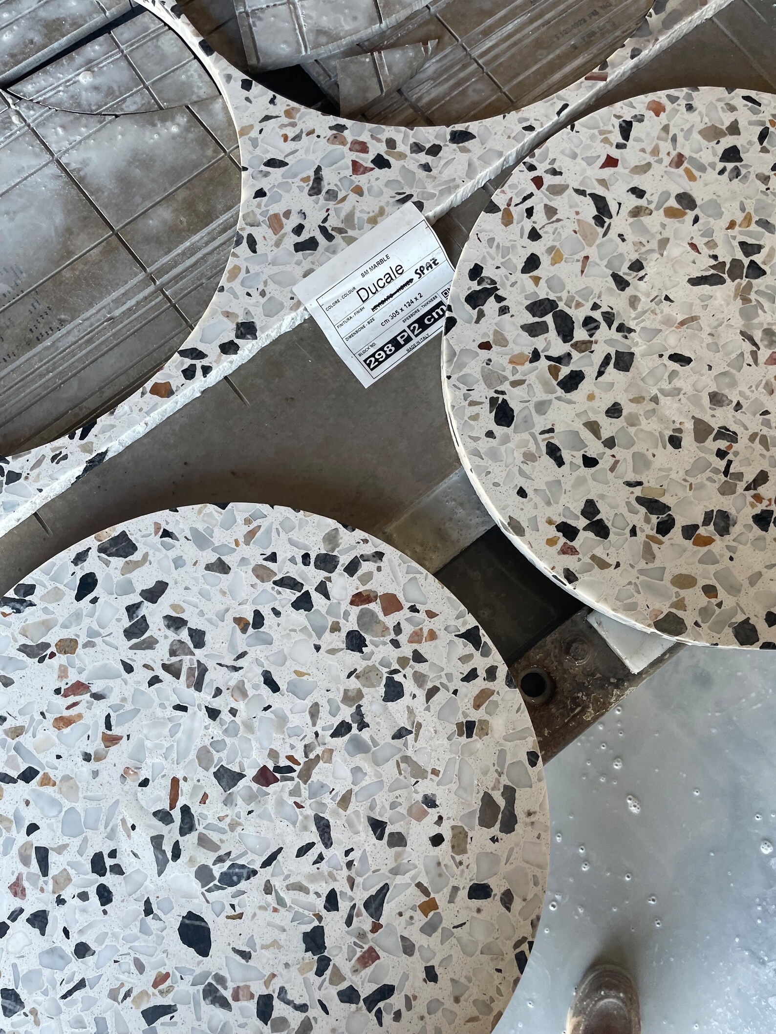 Round Terrazzo Table - Etsy
