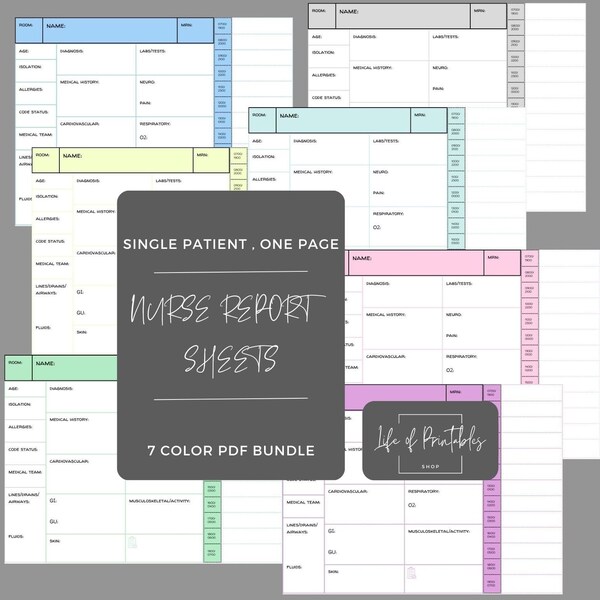 Hourly Icu Nurse Checklist - Etsy