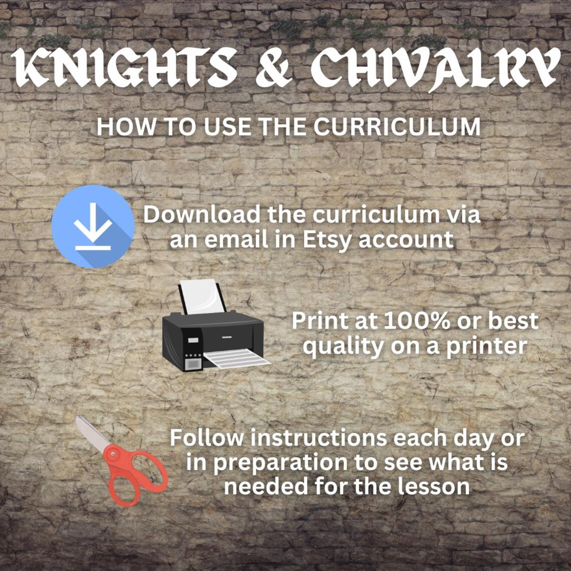 Medieval Knights & Chivalry Homeschool Curriculum Ages K-4 40 Pages of ...