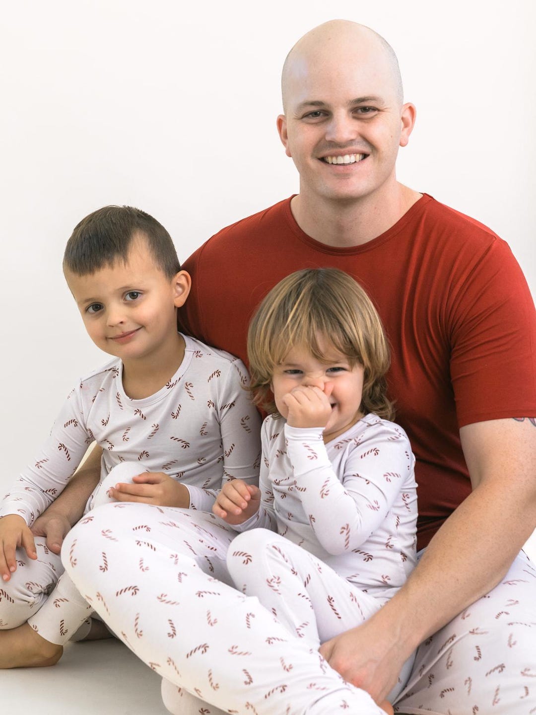 Bamboo Christmas Candy Cane Adult Men Pajama Set Matching Family ...