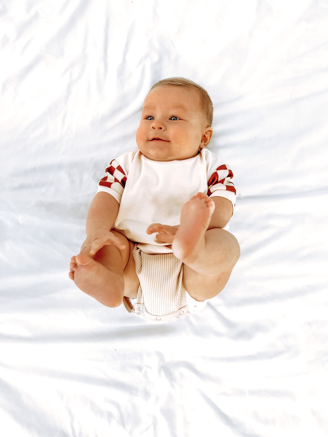 Checkered Baby Toddler Boy T-shirt, Checkerboard, Retro Tee, Oversized ...