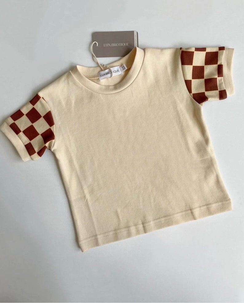 Checkered Baby Toddler Boy T-shirt, Checkerboard, Retro Tee, Oversized ...