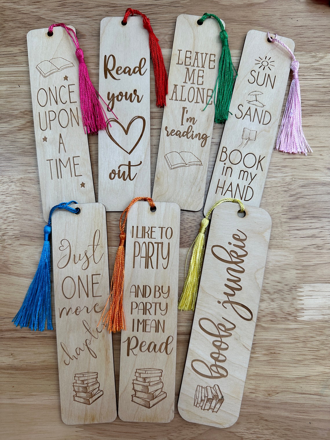 Engraved Wooden Bookmarks, Bookmarks, Book Lover - Etsy