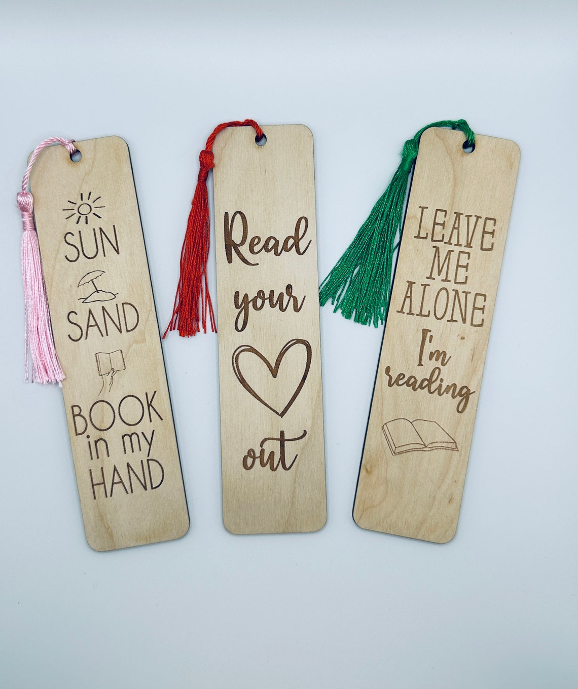Engraved Wooden Bookmarks, Bookmarks, Book Lover - Etsy