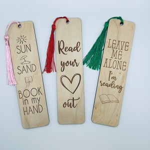 Engraved Wooden Bookmarks, Bookmarks, Book Lover - Etsy