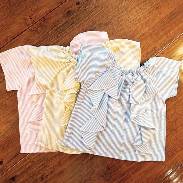 Girls Ruffle Shirt - Etsy