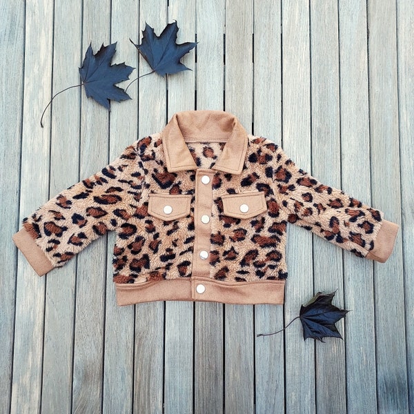Girls Leopard Jacket - Etsy