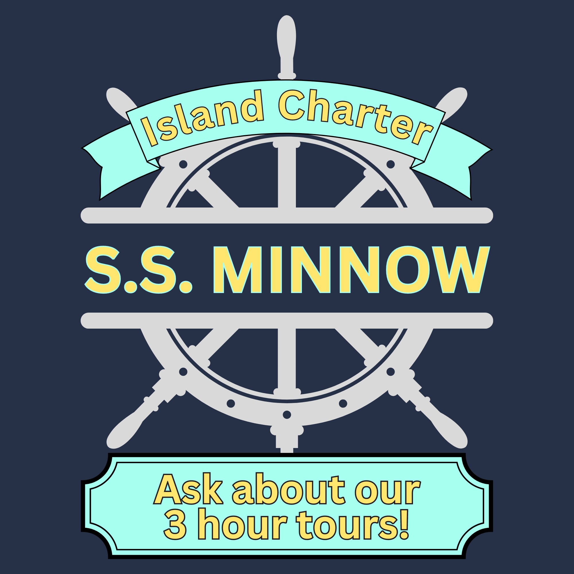 S.S. Minnow on a Navy T-shirt - Etsy
