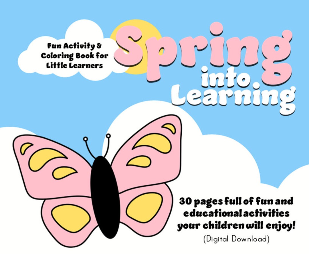 Spring Into Learning: Fun Activity & Coloring Book for Little Learners ...