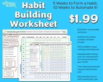 Daily Habit Task Tracker Personal Wellness Goal Tracking Self ...