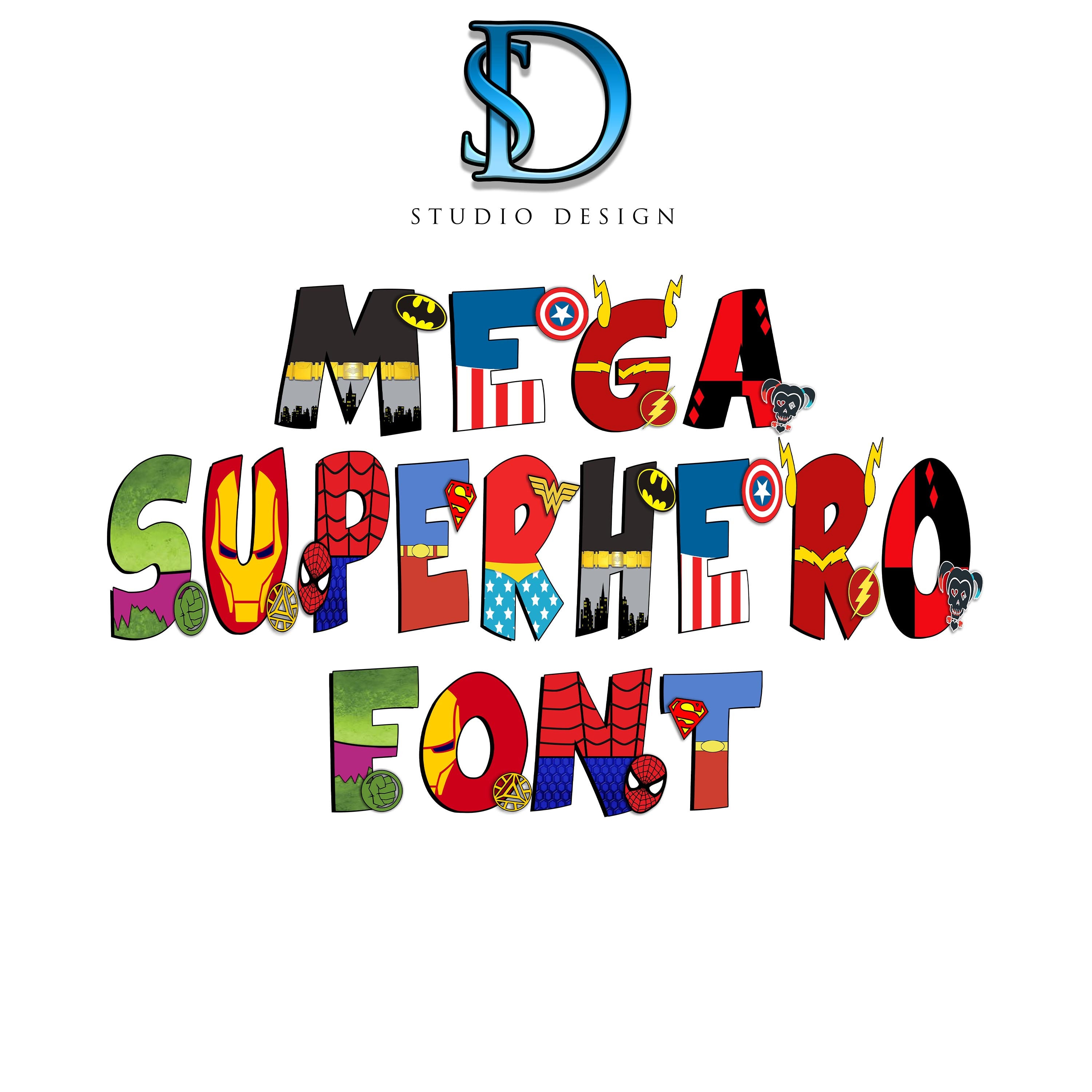 Superhero Alphabet Font