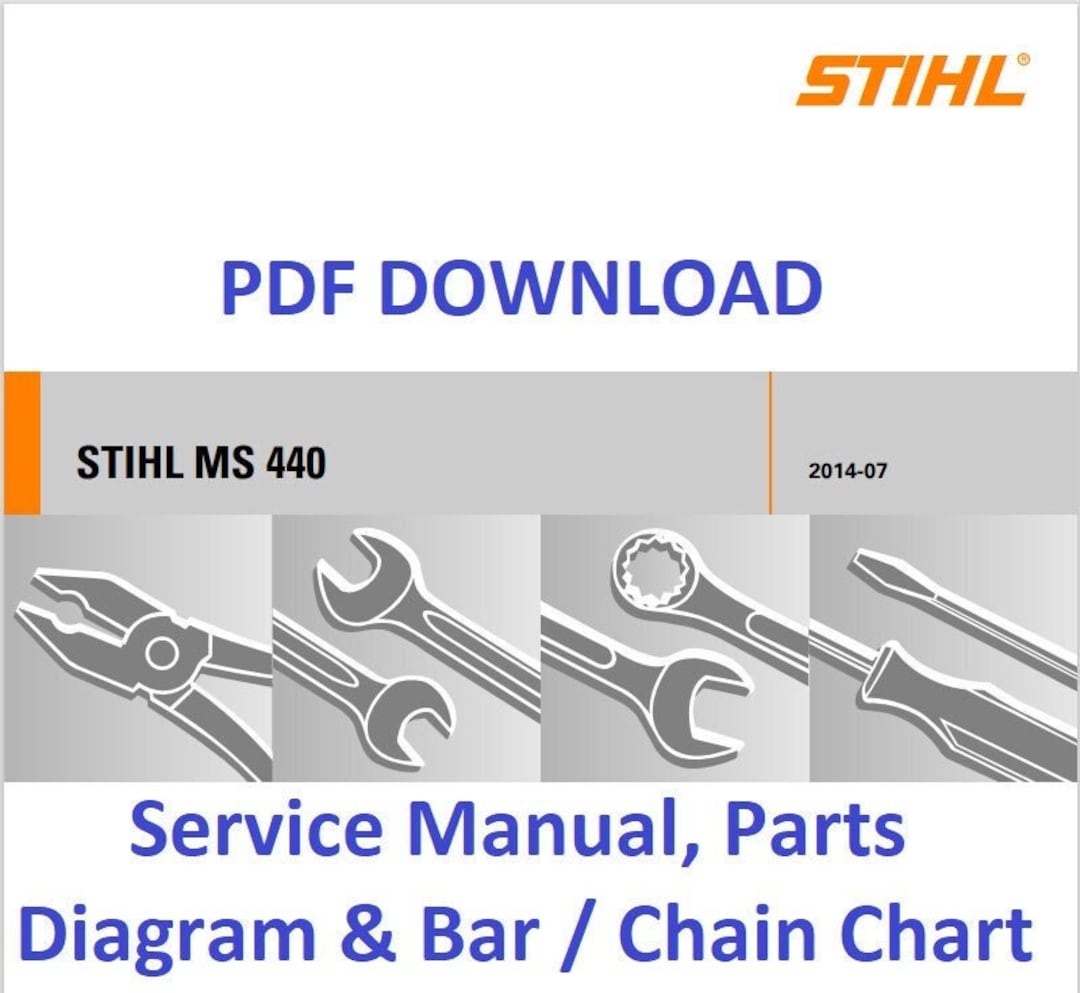 STIHL MS 440 Service / Repair Manual, Parts Diagram PDF Digital ...