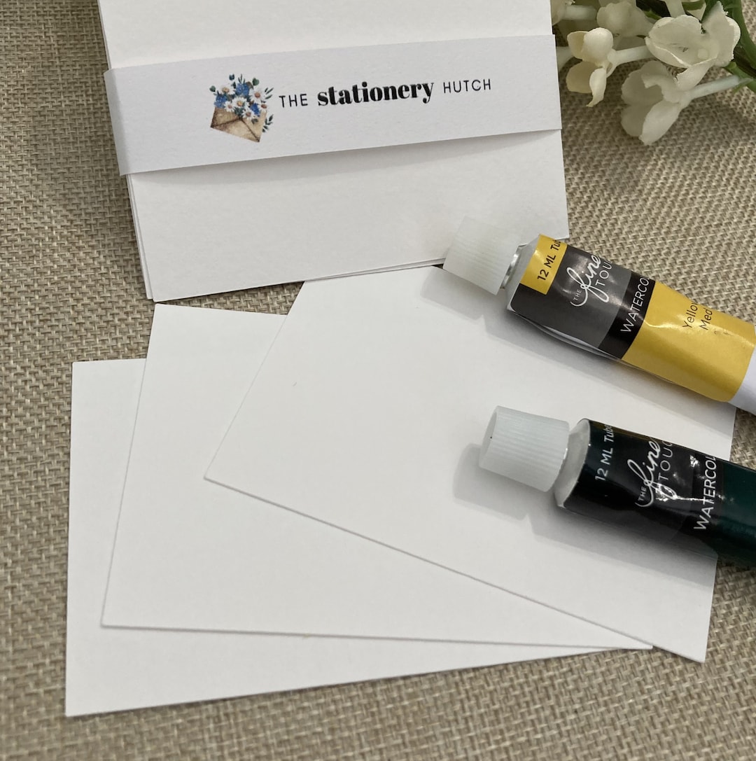 Blank Watercolor Paper Card, Set of 24 Watercolor Paper Cards, Painting ...
