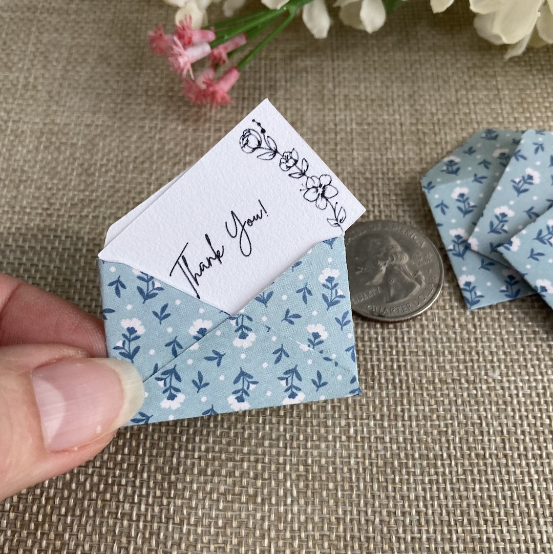 Mini Envelope, Mini Envelope With Card, Tiny Envelope, Small Thank You ...
