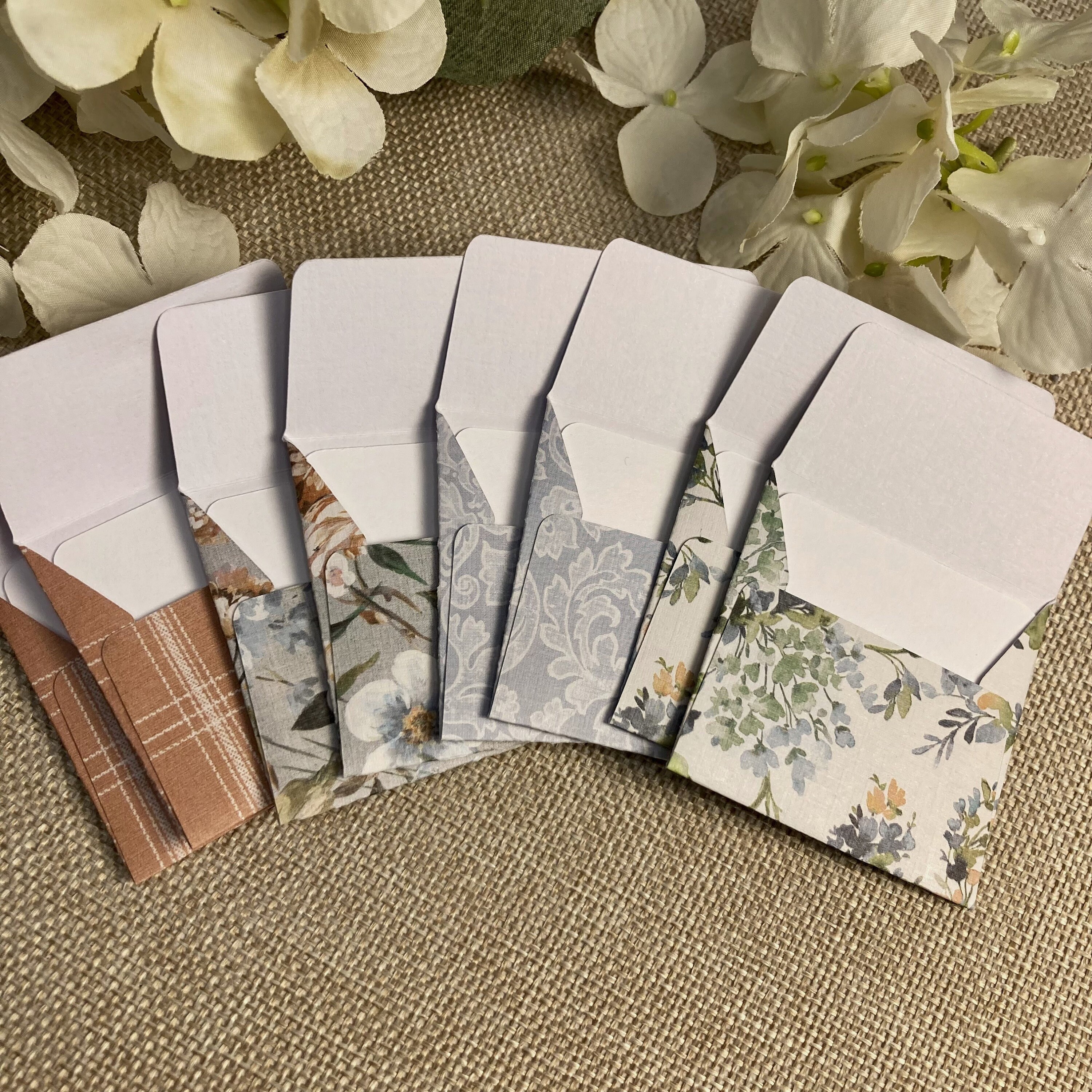 Small Envelope With Card, Thank Card, Mini Envelops, Small Stationery ...