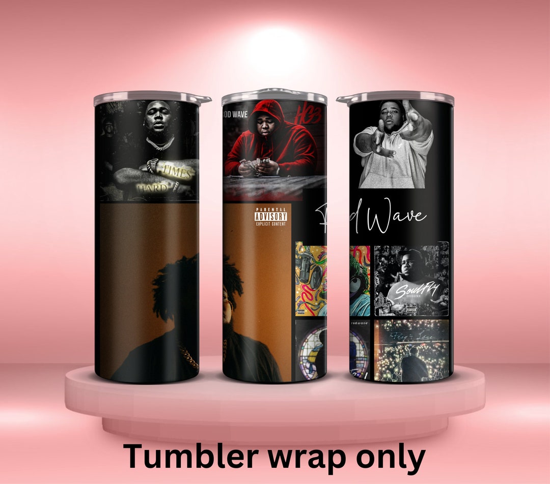 2 Rod Tumbler Wraps, Seamless Tumbler Wrap, Music Tumbler Wrap, Digital ...