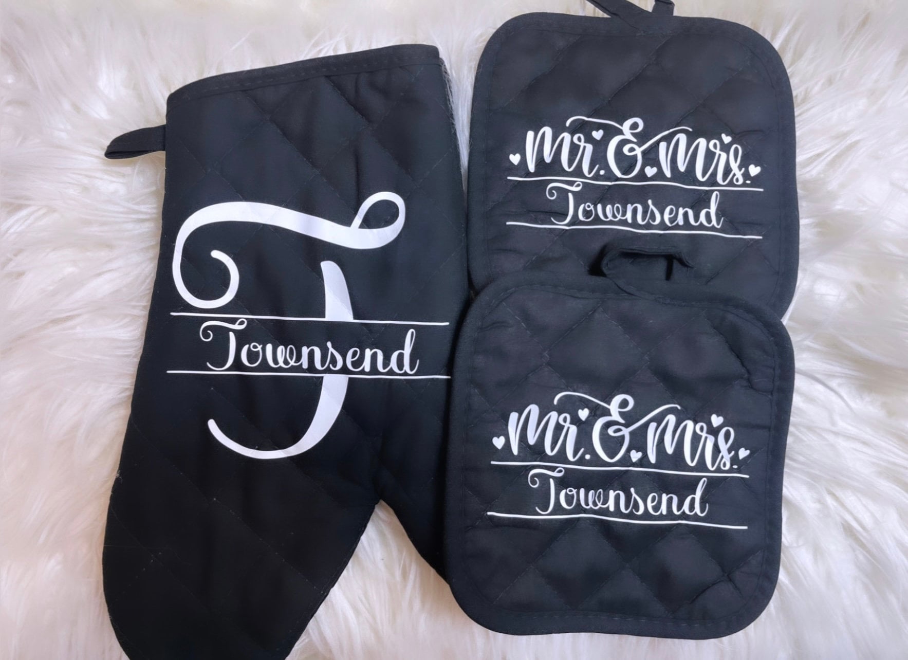 Personalized Mitt Sets, Kitchen Mitts, Customized Oven Mitts ...