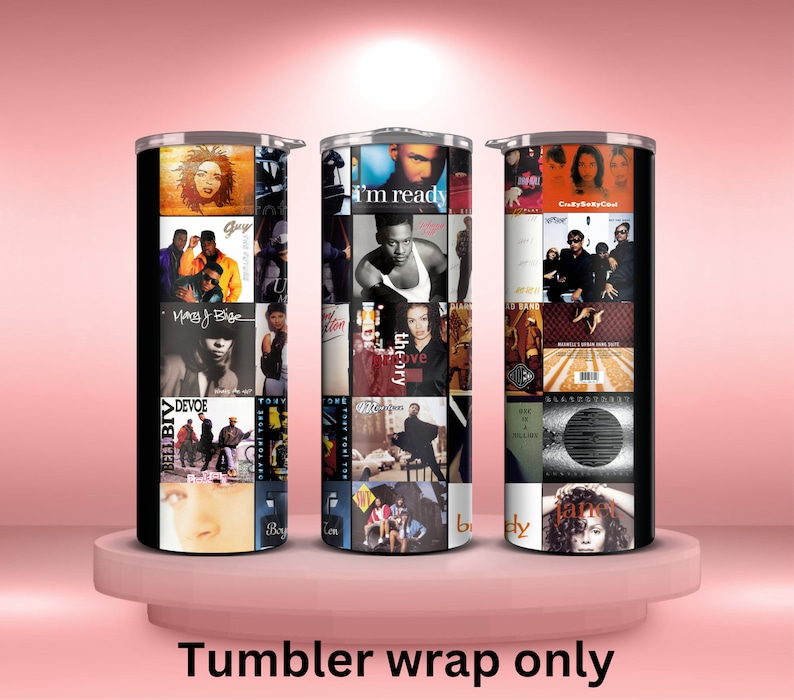 90s Tumbler Wrap, Seamless Tumbler Wrap, 90s R&b Tumbler, Music Tumbler ...