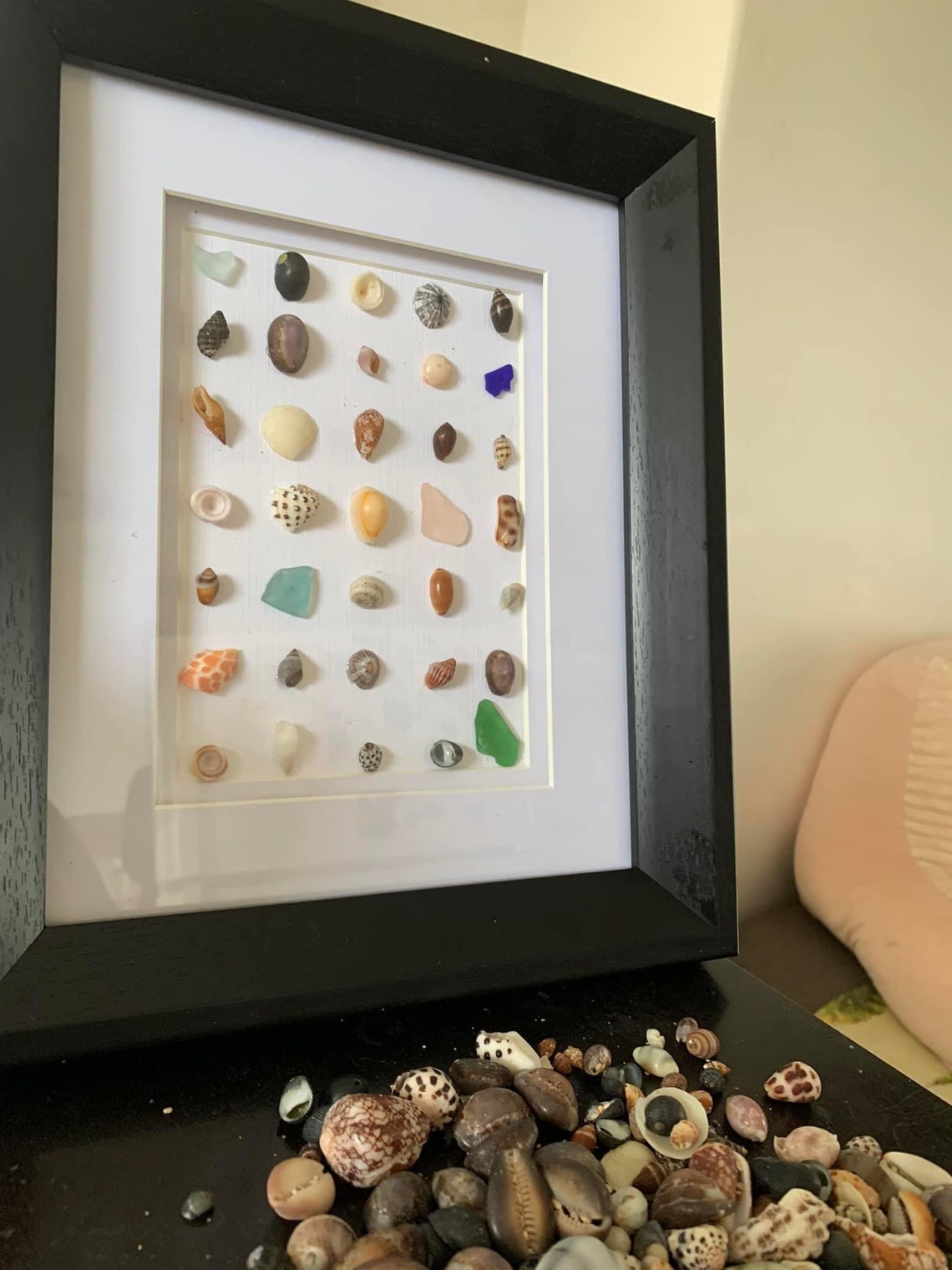 Shell and Glass Grid 5x7 Black - Etsy