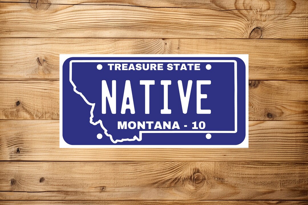 Montana NATIVE License Plate Vinyl Waterproof Sticker 2 Sizes Great for ...