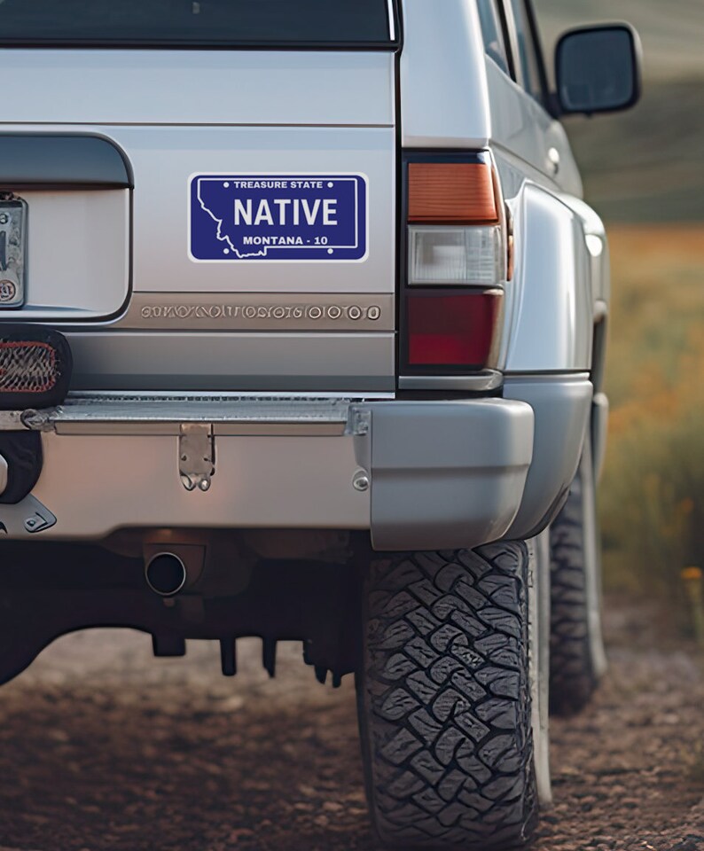 Montana NATIVE License Plate Vinyl Waterproof Sticker 2 Sizes Great for ...