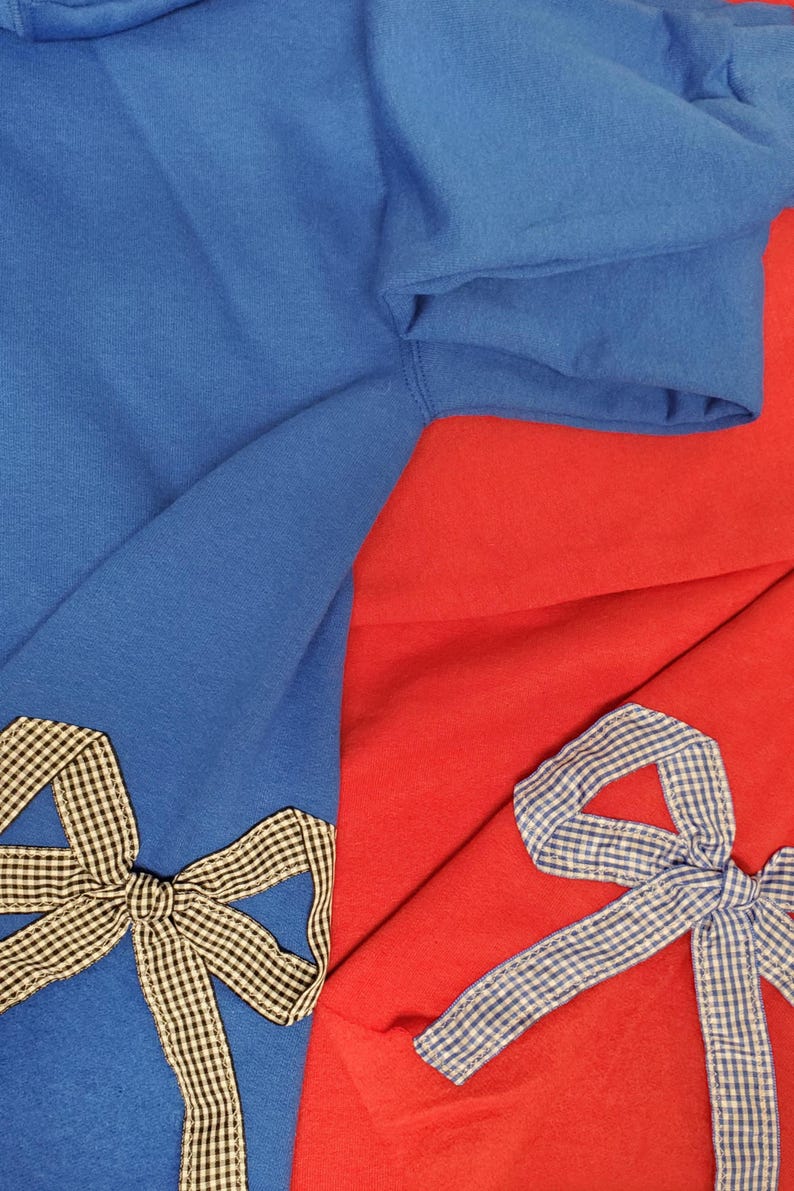 Ribbon Side Bow Sweatshirt - Etsy