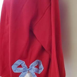 Ribbon Side Bow Sweatshirt - Etsy