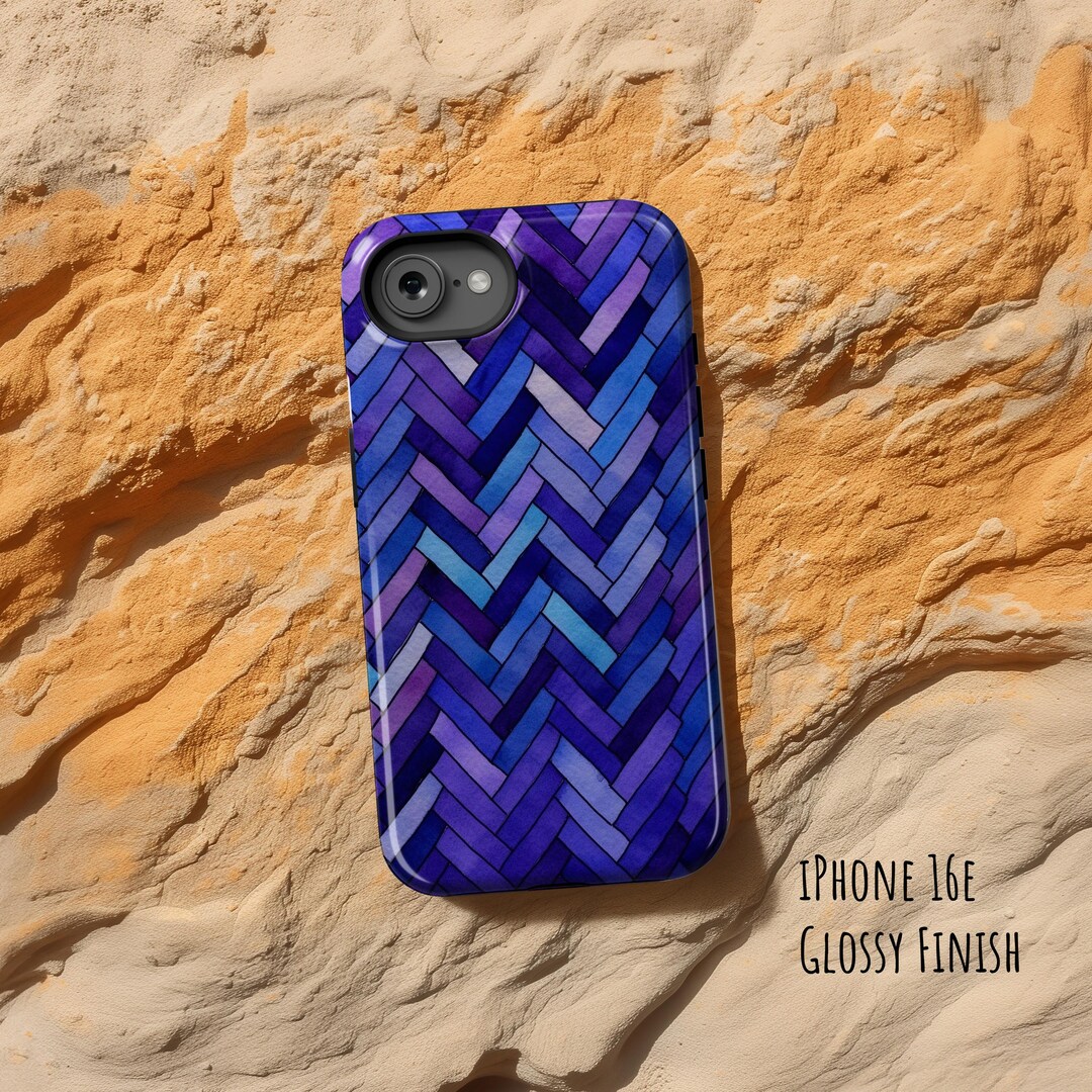 Watercolor Herringbone Phone Case: iPhone 17e Air 17 Pro Max Magsafe ...