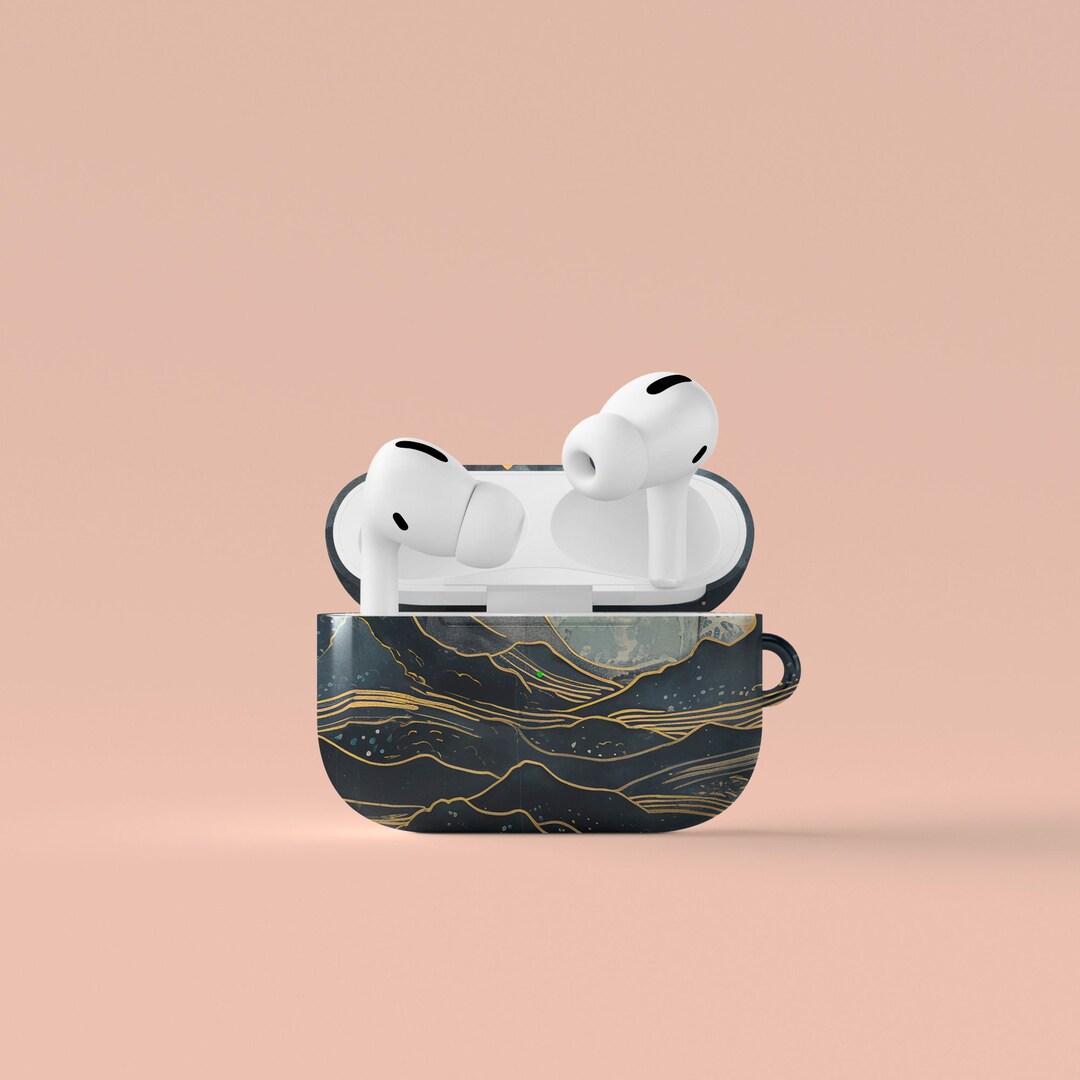Dark Watercolor Mountains AirPod Pro Case | AirPod Case 1 2 | AirPod ...