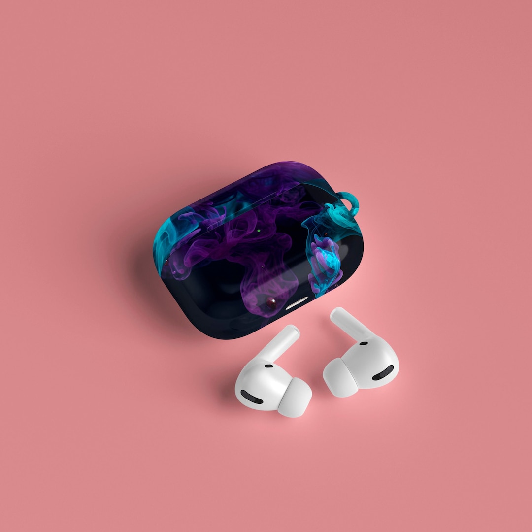 Cyan & Dark Purple AirPod Pro Case, AirPod Case 1 2, AirPod Case 1st ...