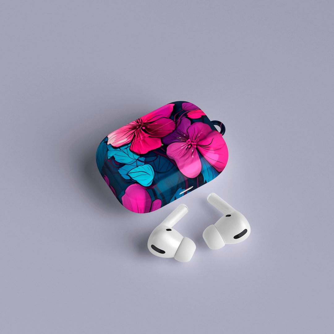 Pink Tropical Flowers AirPod Case 1 or 2 AirPod Case 2nd Gen Airpods ...
