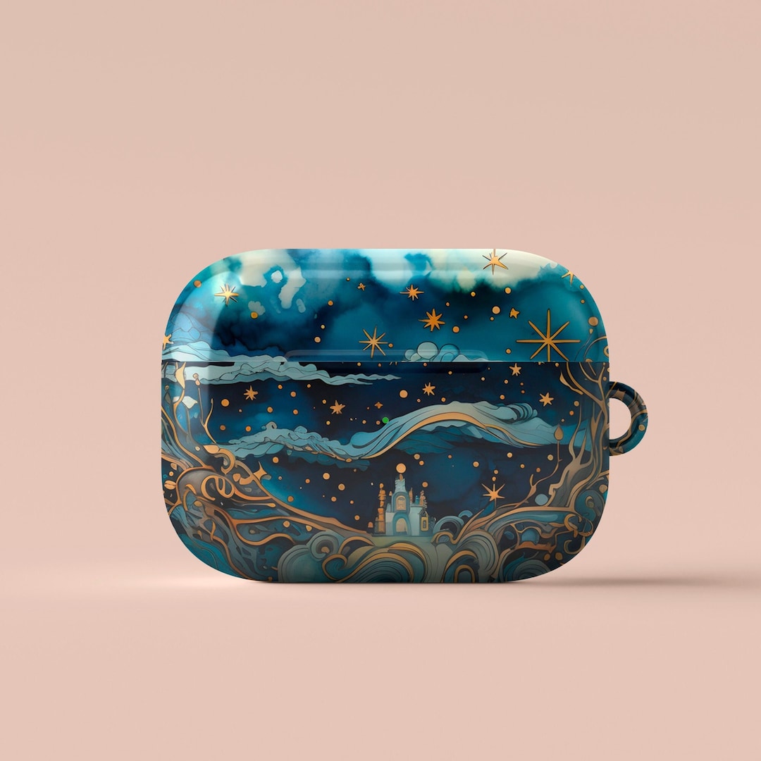 Watercolor Night Sky & Castle AirPod Pro Case | AirPod Case 1 2, AirPod ...