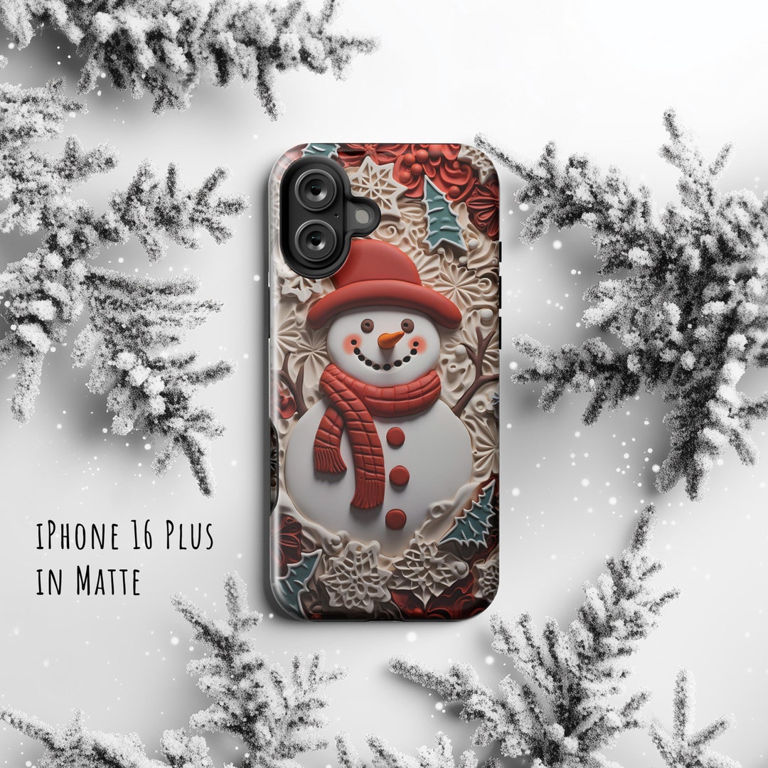 Snowman Christmas Cookie Phone Case : Samsung Galaxy S24 S23 S22 Plus ...