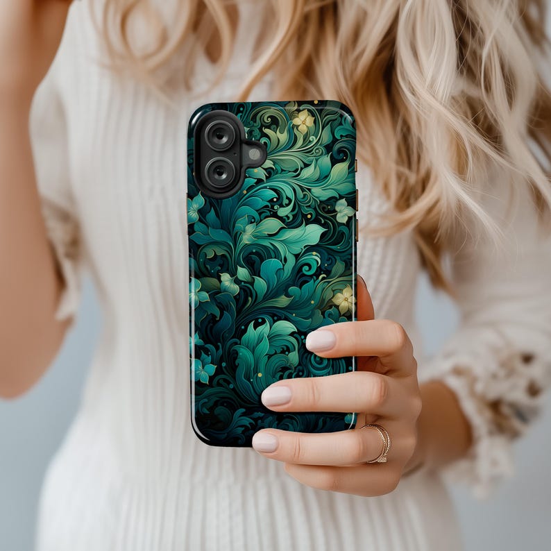 Dark Fairycore Swirly Leaves Phone Case: iPhone 17e 17 Pro Max S26 ...