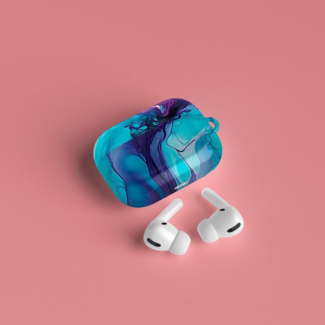 Cyan & Purple AirPod Pro Case | AirPod Case 1 2, AirPod Case 1st Gen ...