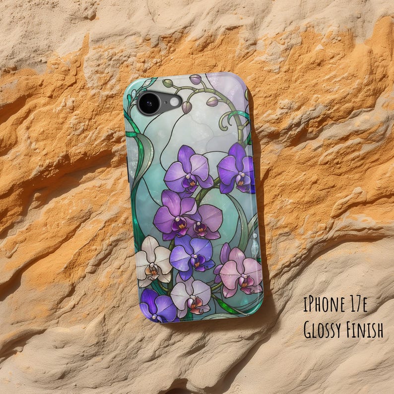 Stained Glass Orchids iPhone 17e Air 17 Pro Max Phone Case, Magsafe ...