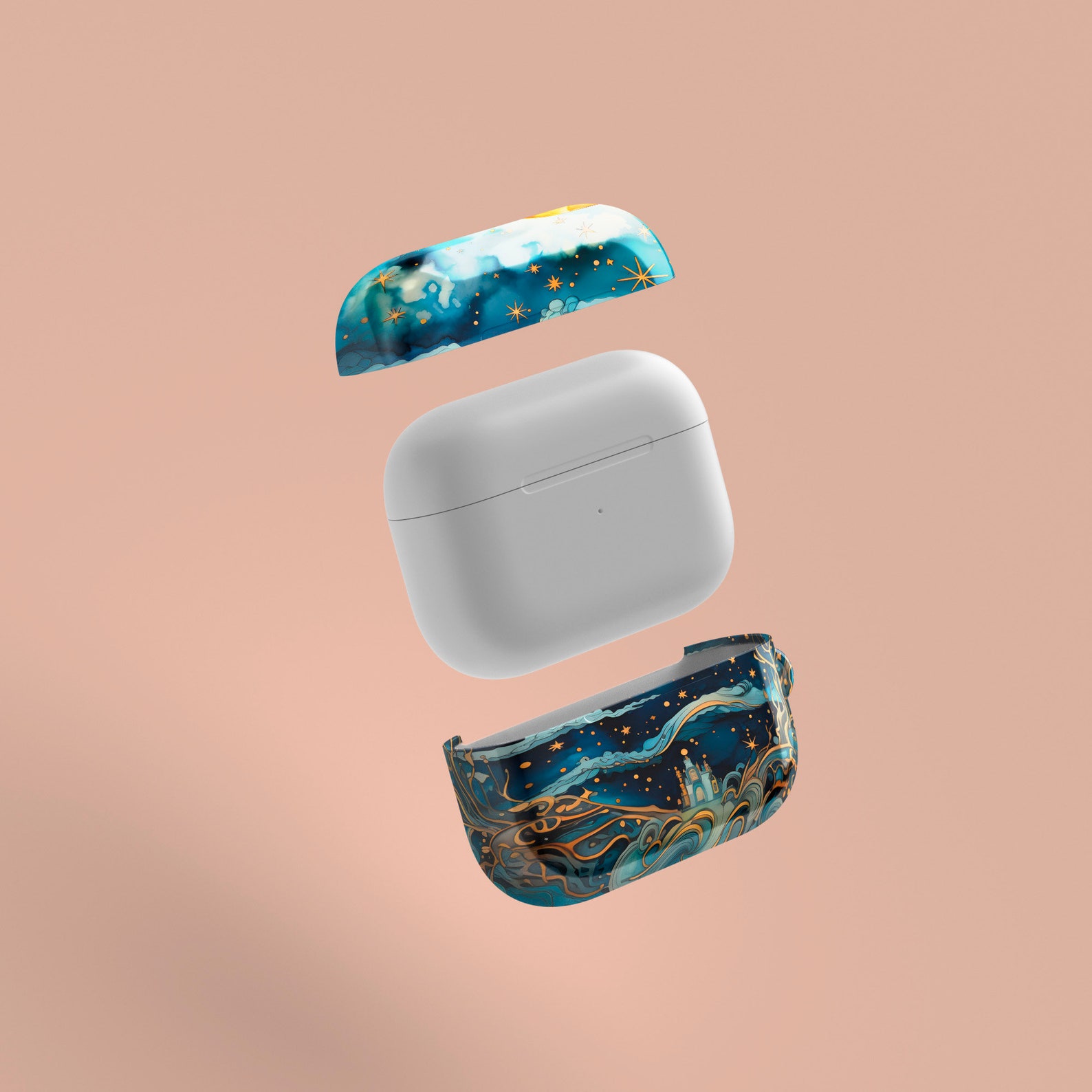 Watercolor Night Sky & Castle AirPod Pro Case | AirPod Case 1 2, AirPod ...