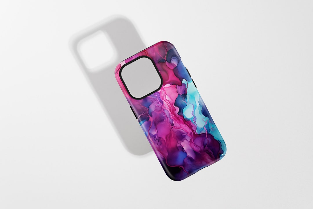 Dark Swirly Watercolor Swirl Phone Case: iPhone 15 14 13 12 11 Pro Max ...