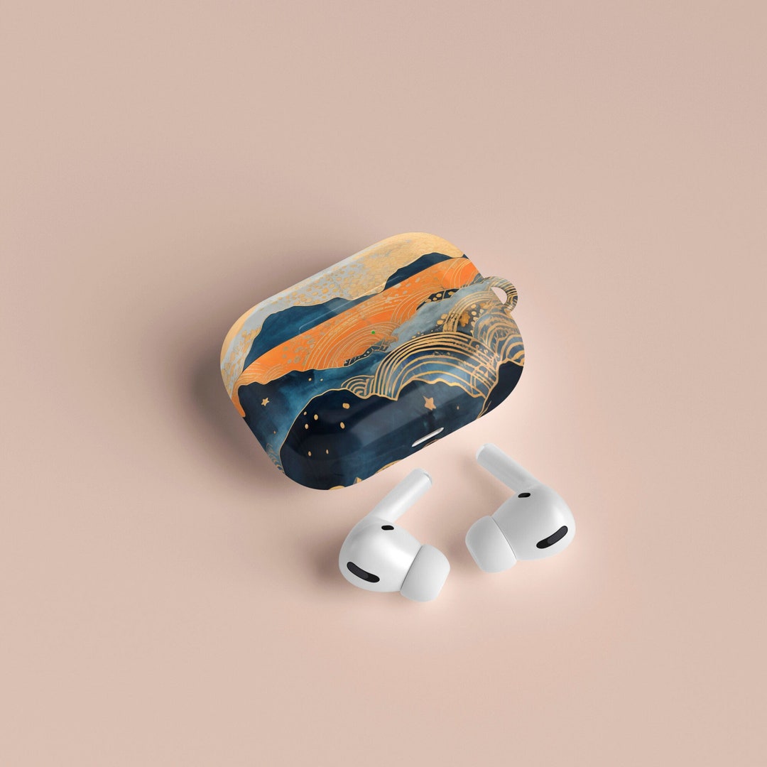 Navy Blue and Ochre Mountains AirPod Pro Case AirPod Case 1 - Etsy