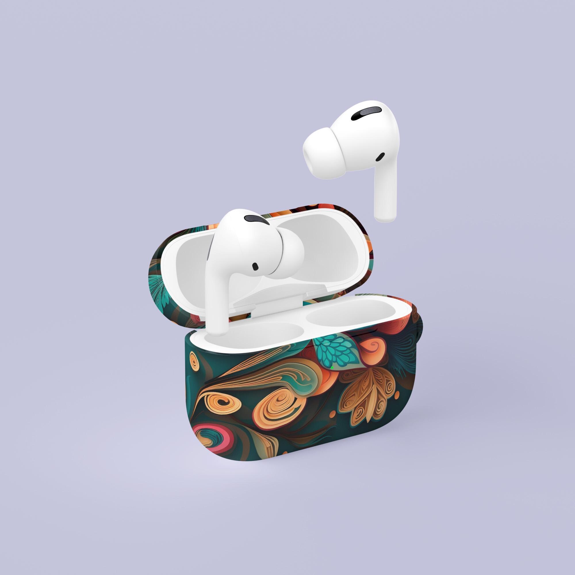 Cut Paper Art Swirl Leaves AirPod Pro Case | AirPod Case 1 2 | AirPod ...