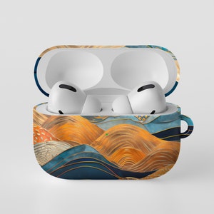 Blue Watercolor Mountains AirPod Pro Case | AirPod Case 1 2 | AirPod ...