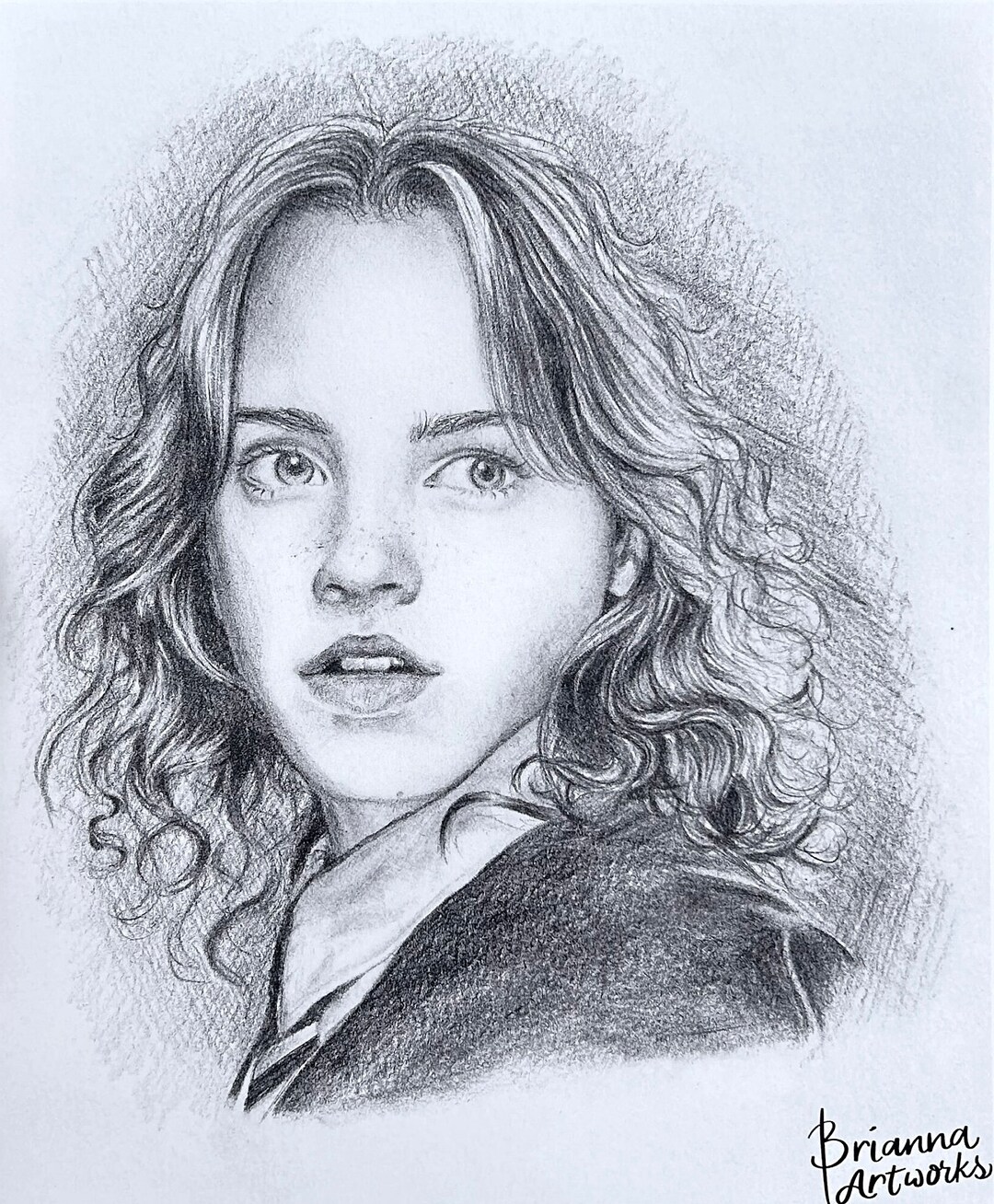 Hermione Granger Portrait Giclee Art Print Harry Potter Fan Art Emma ...